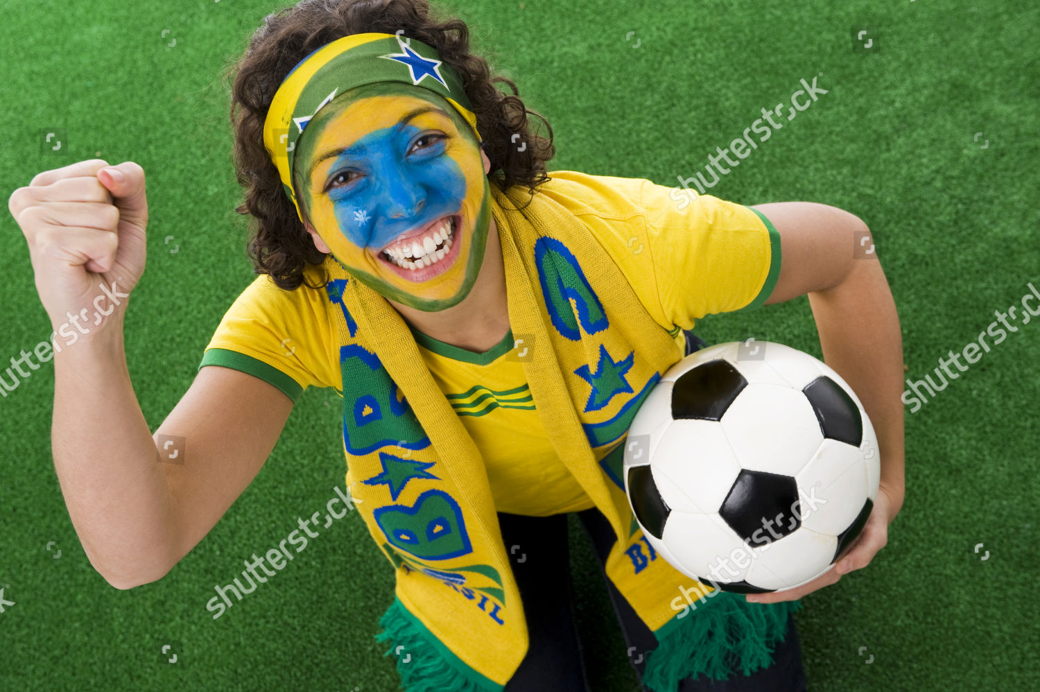 Model Released Brazilian Female Soccer Fan Editorial Stock Photo ...