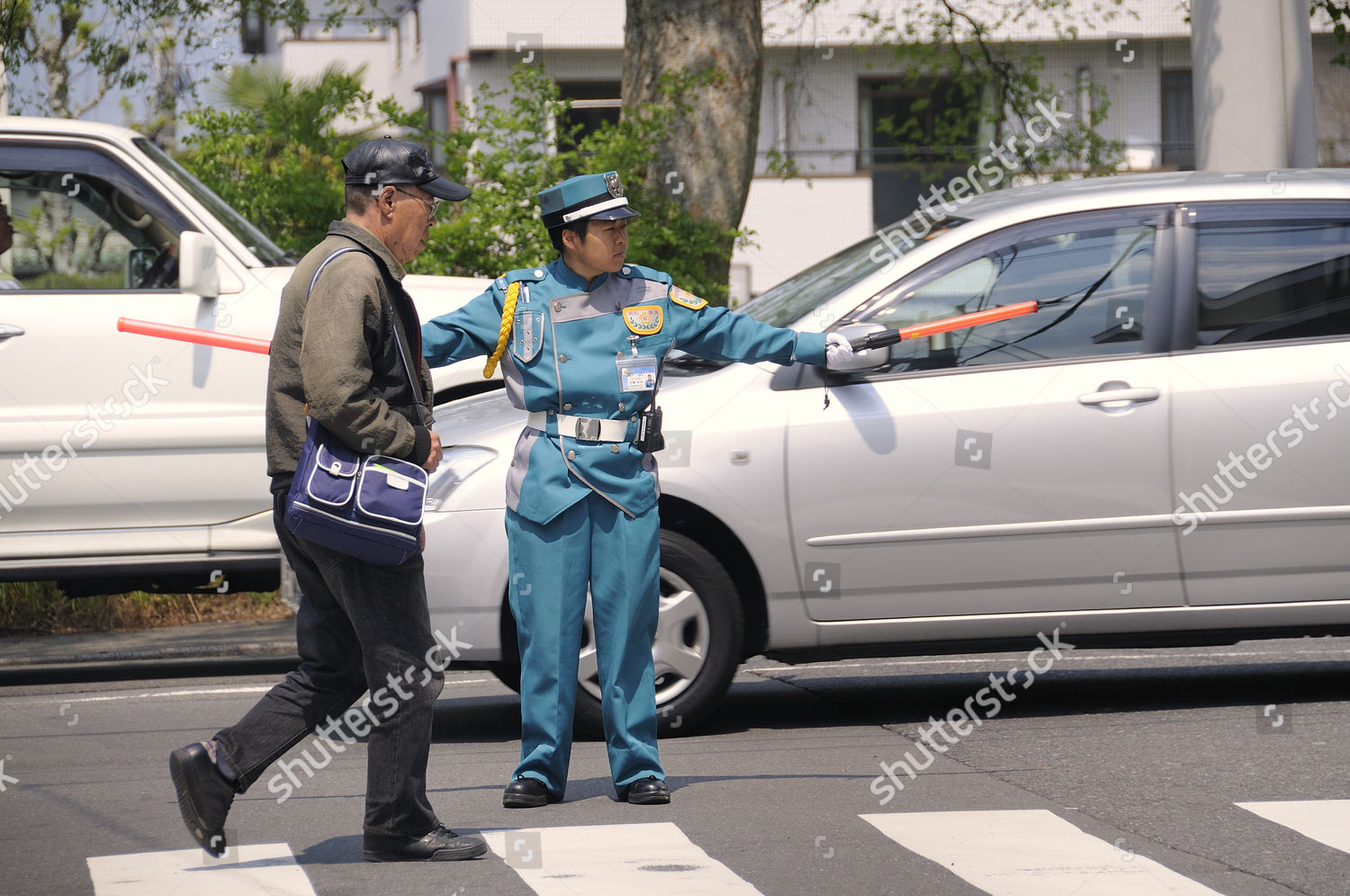 Typical Police Officer Directing Traffic Parking Editorial Stock Photo ...
