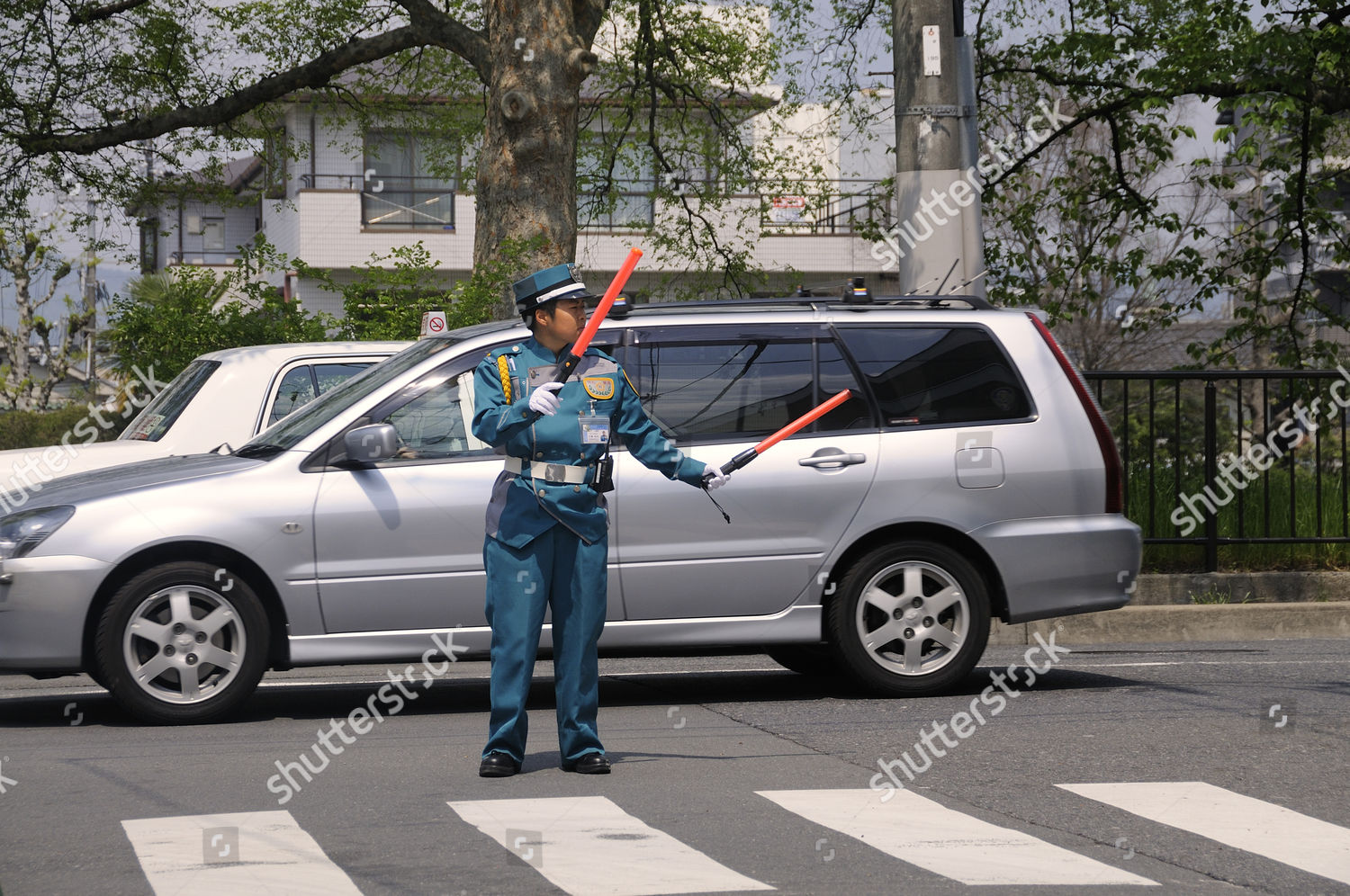 Typical Police Officer Directing Traffic Parking Editorial Stock Photo ...