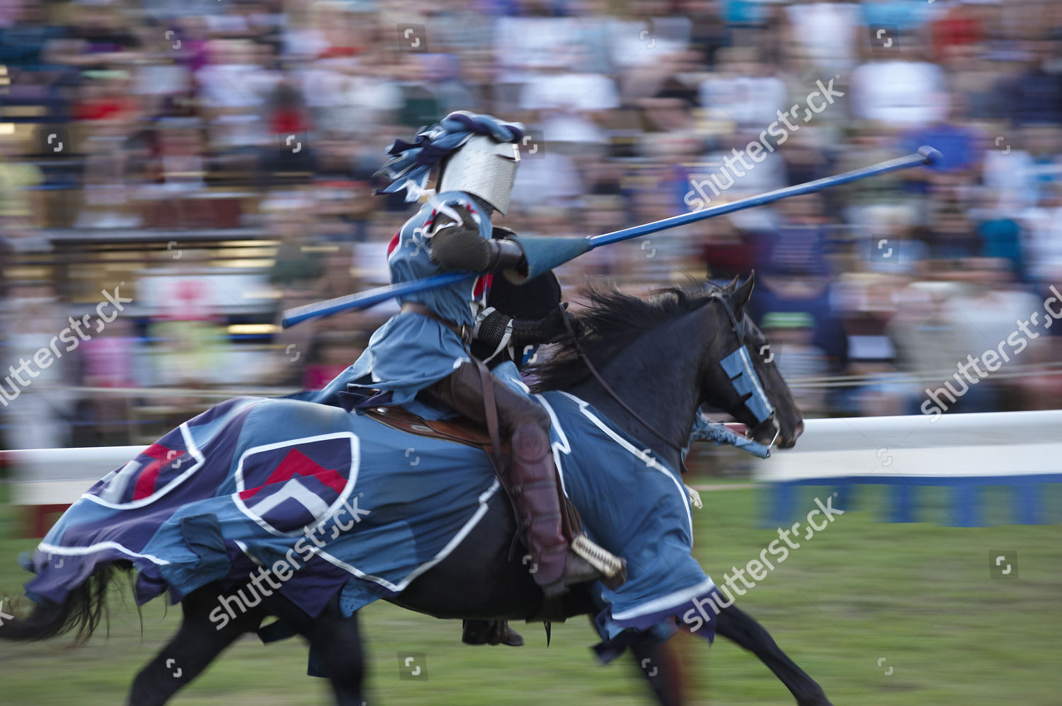 Knight Jousting Lance On Horseback Medieval Editorial Stock Photo ...