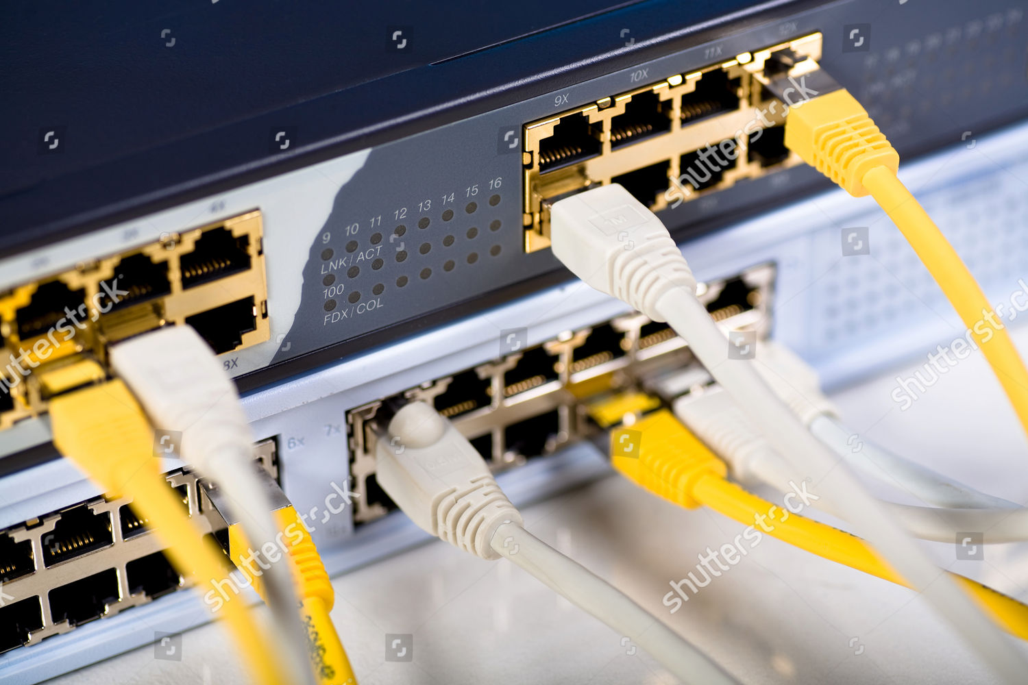 Closeup Network Switches Server Room Editorial Stock Photo - Stock ...