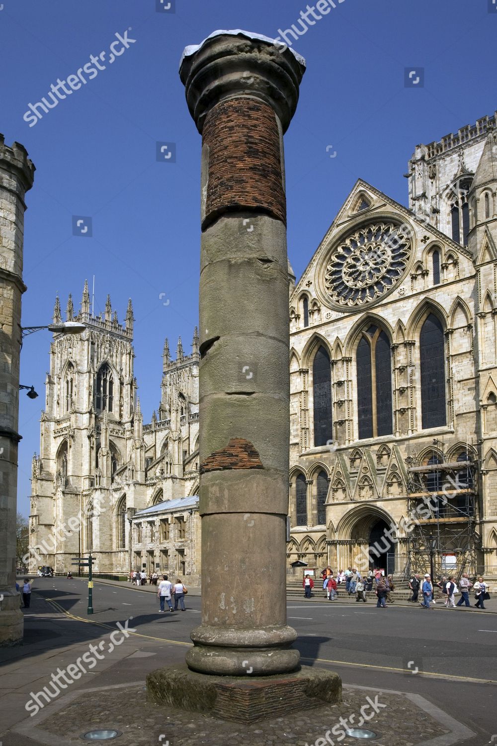 Roman Column Praetorium Fortress York North Editorial Stock Photo ...