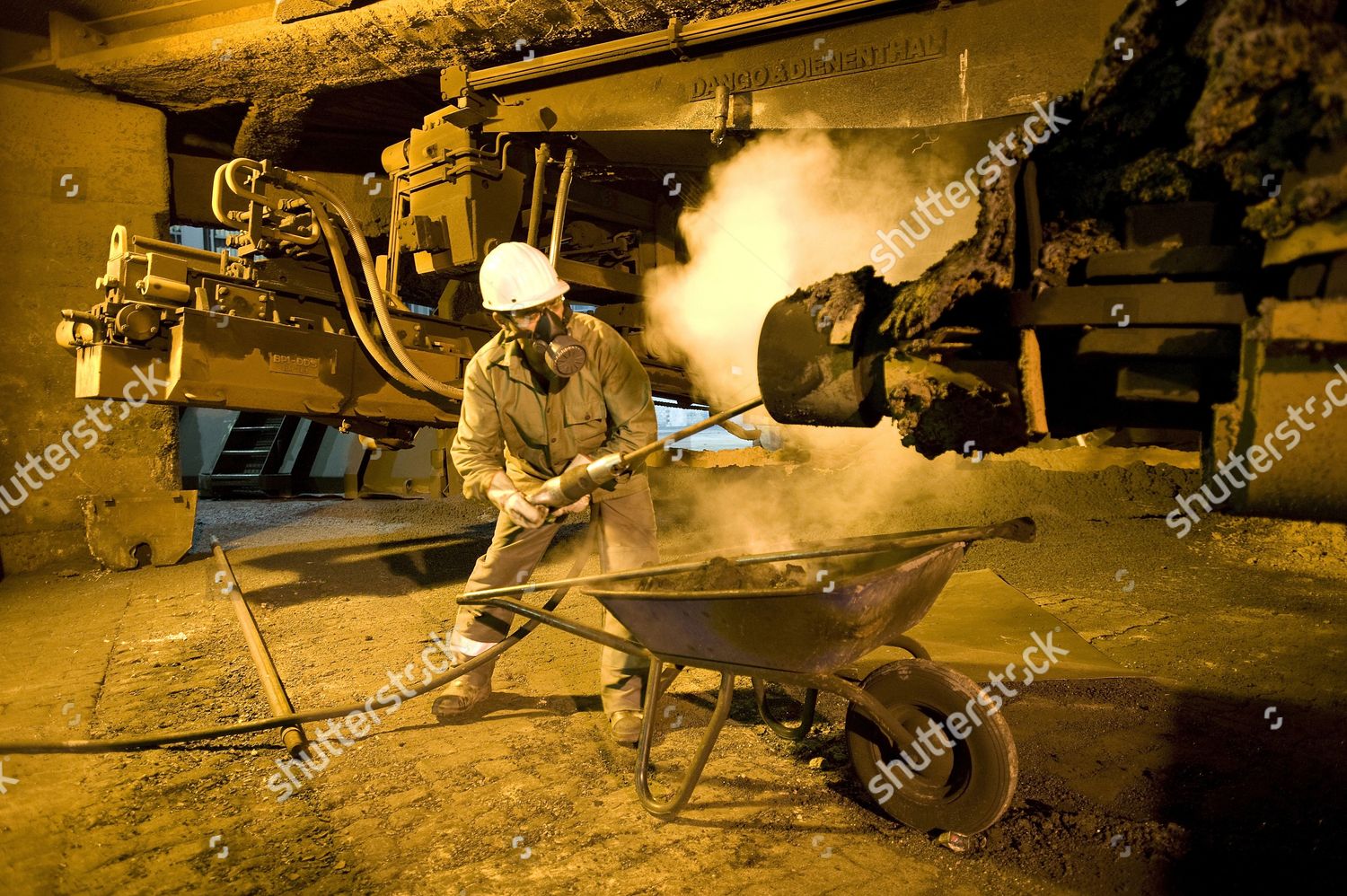 Blast Furnace Worker While Cleaning Plant Editorial Stock Photo - Stock ...