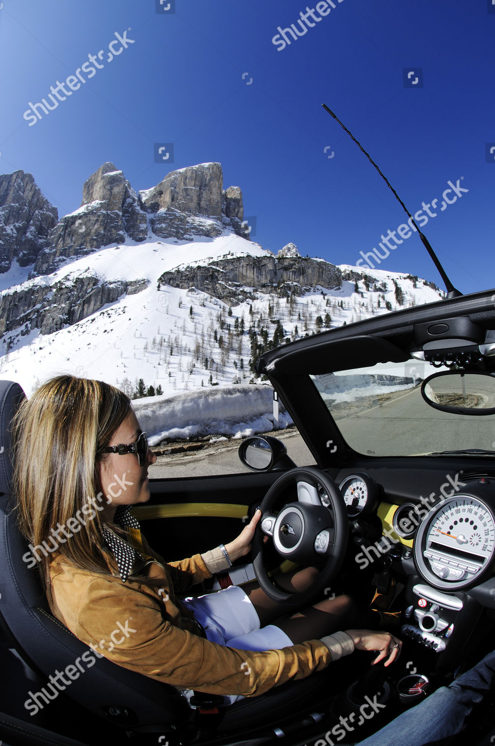 Model Released Woman Driving Mini Cooper Editorial Stock Photo - Stock ...