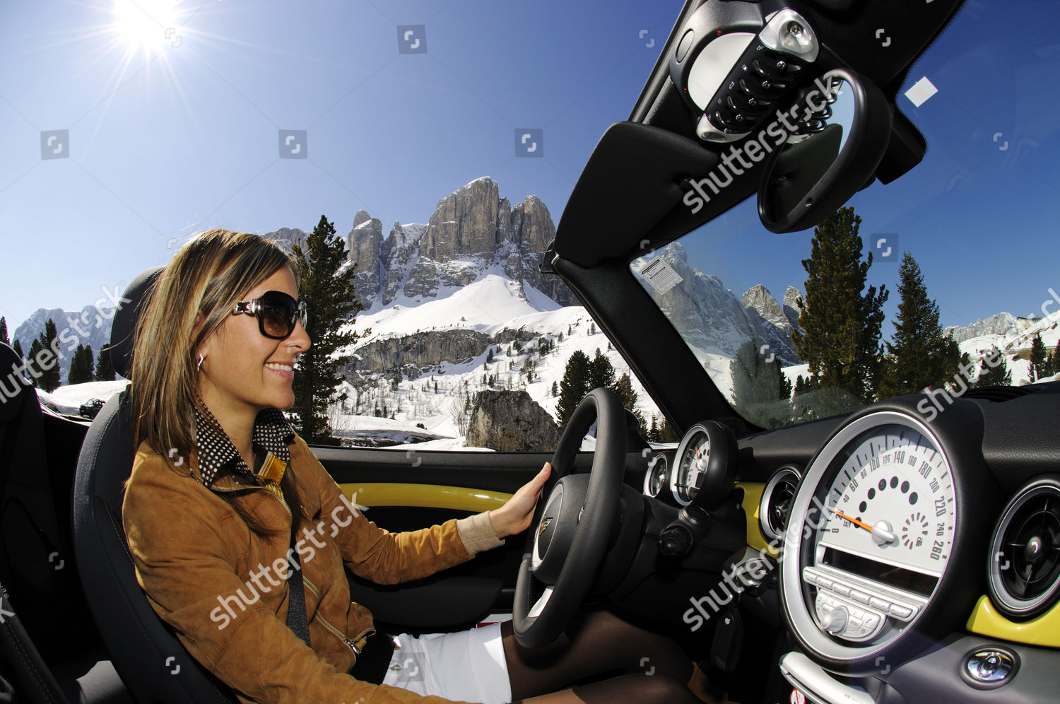 Model Released Woman Driving Mini Cooper Editorial Stock Photo - Stock ...