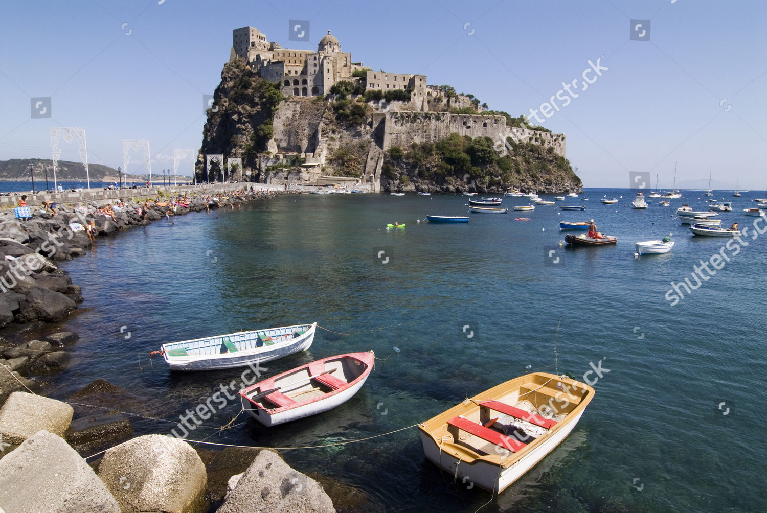 Castello Aragonese On Island Ischia Italy Editorial Stock Photo - Stock ...