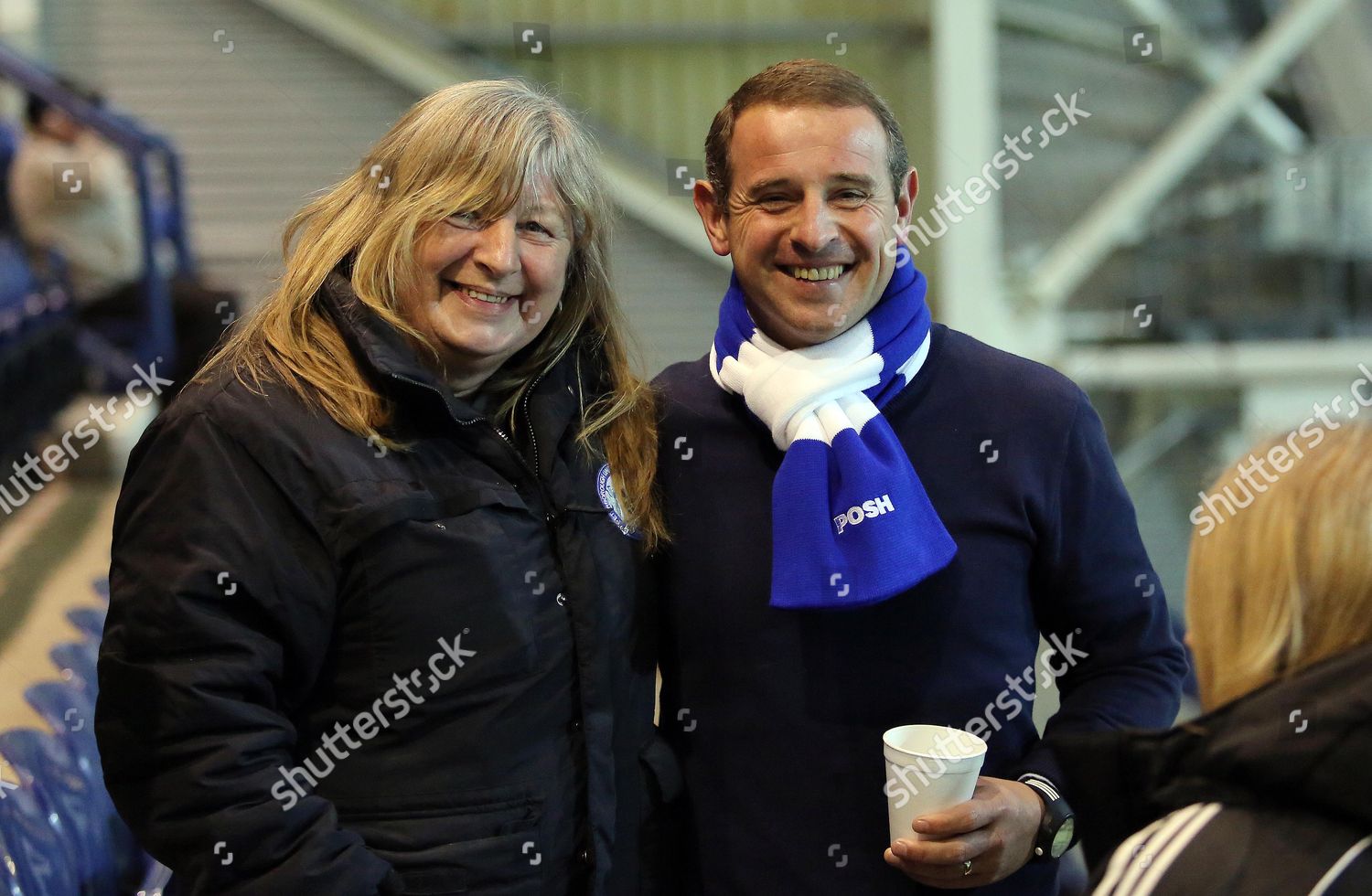 Peterborough United Manager Dave Robertson Mingles Editorial Stock ...