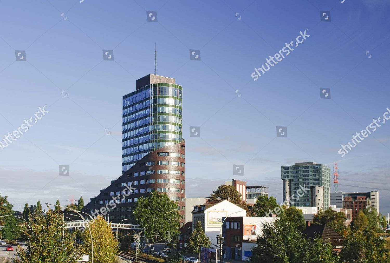 Modern Office Tower Channel Channel Harburg Editorial Stock Photo ...