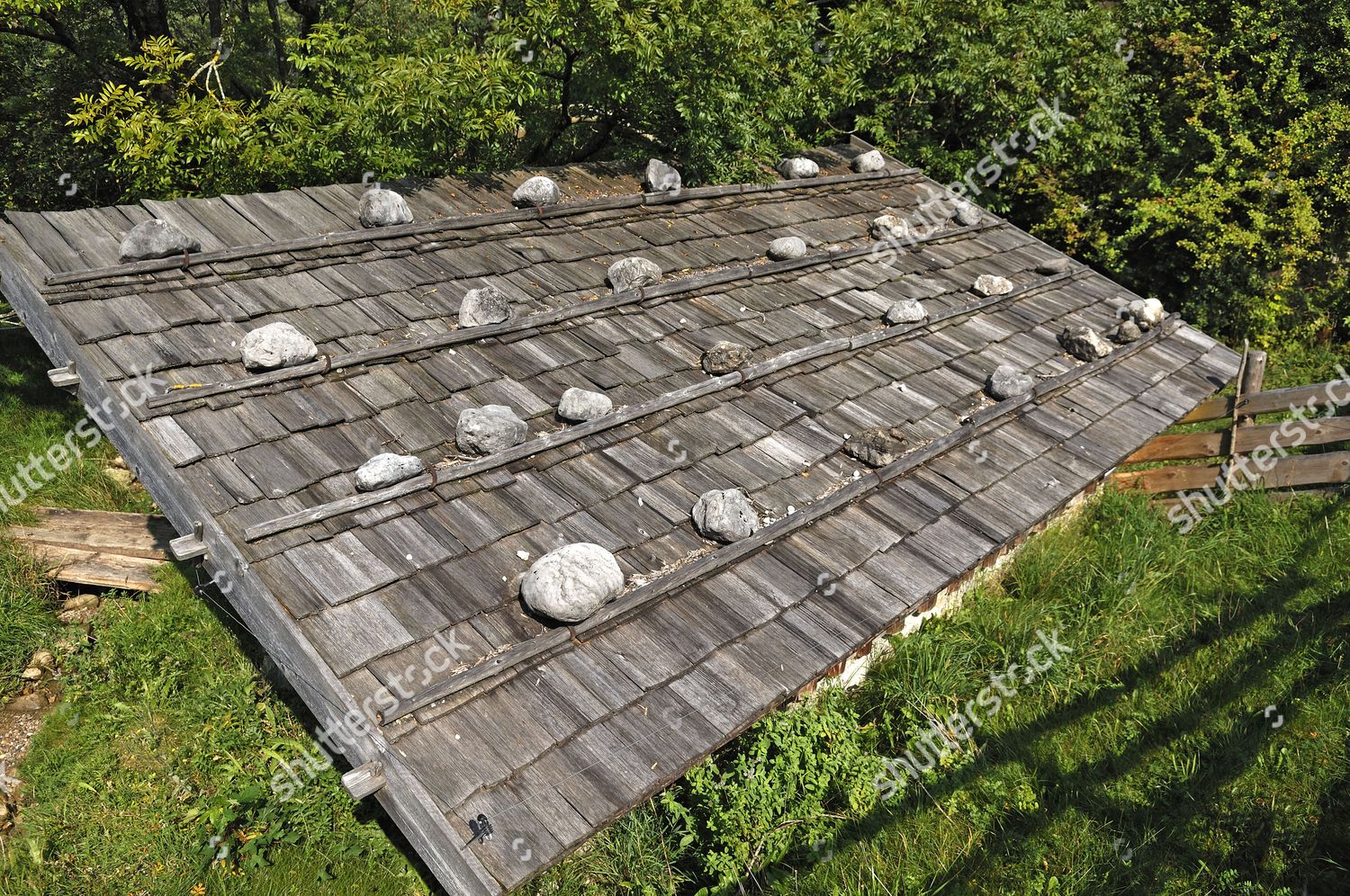 Upper Bavarian Shingled Roof Barn Weighed Editorial Stock Photo - Stock ...