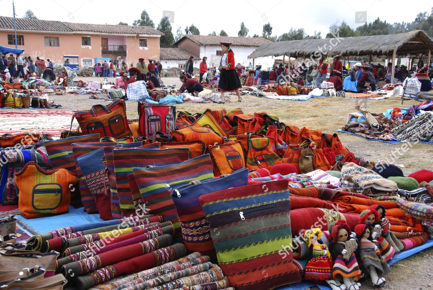 Market Chinchero Inca Settlement Quechua Settlement Editorial Stock ...