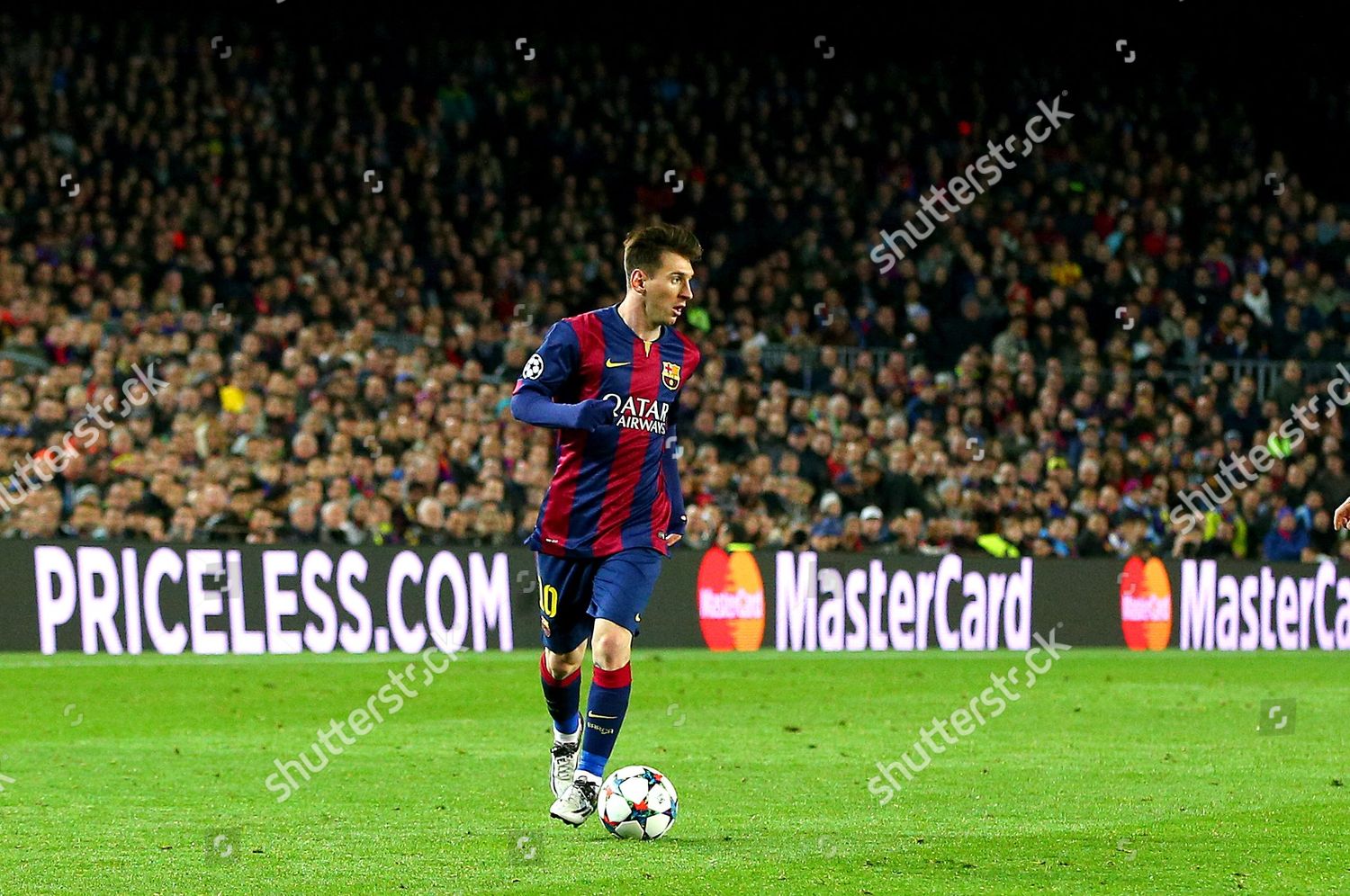 Lionel Messi Fc Barcelona Runs Ball Editorial Stock Photo - Stock Image ...