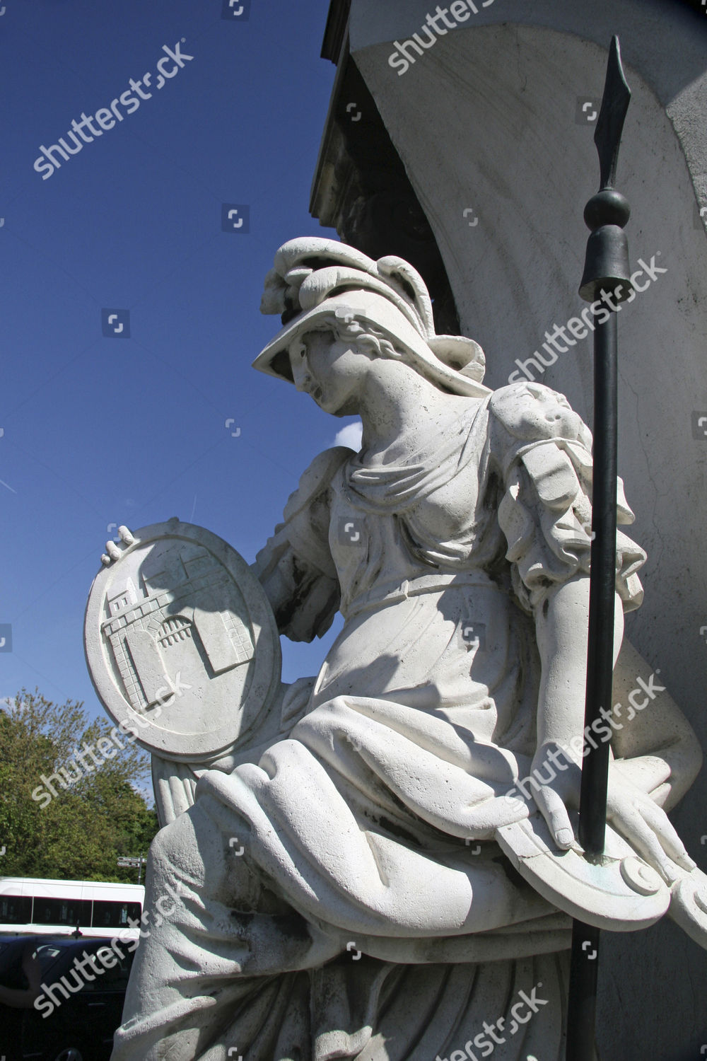 STATUE GREEK GODDESS PALLAS ATHENA BEARING Editorial Stock Photo ...