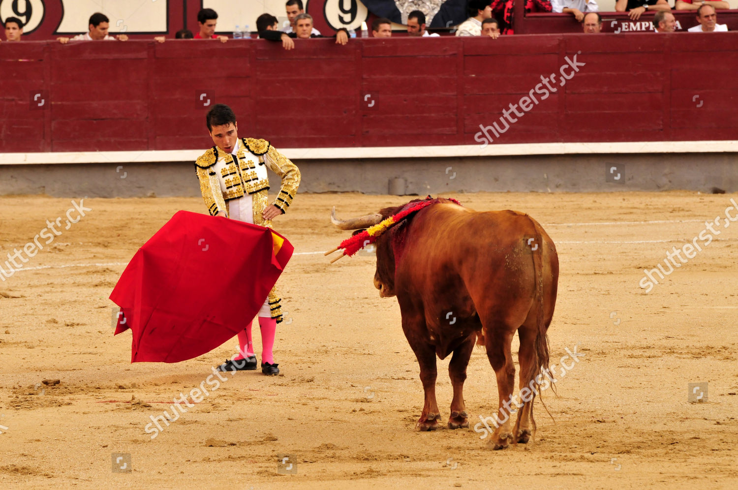 Bullfighter Matador Scarlet Cape Muleta Sword Editorial Stock Photo ...