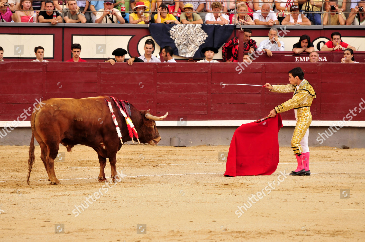 Bullfighter Matador Scarlet Cape Muleta Sword Editorial Stock Photo ...