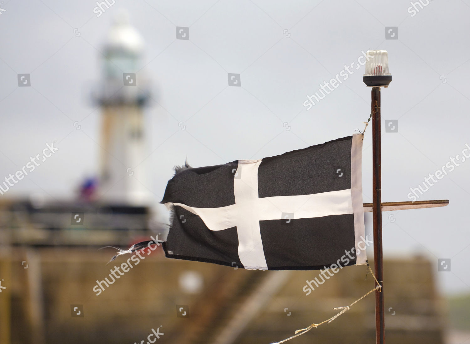 Cornish Flag St Ives Cornwall England Editorial Stock Photo - Stock ...