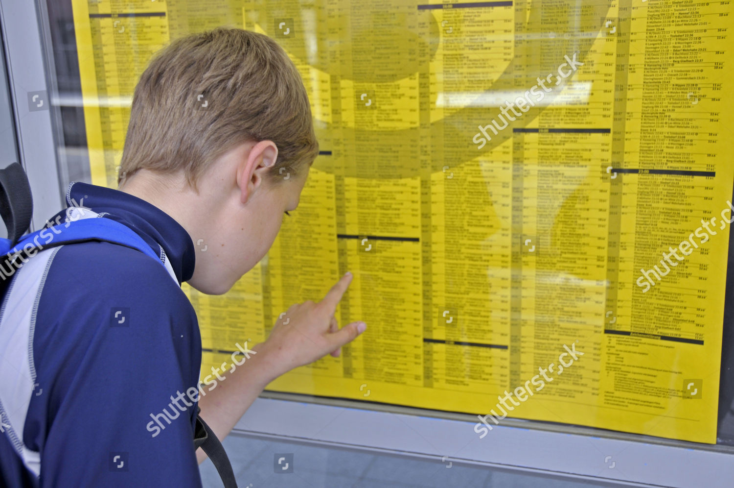 Model Released Boy 9 Studying Timetable Editorial Stock Photo - Stock ...