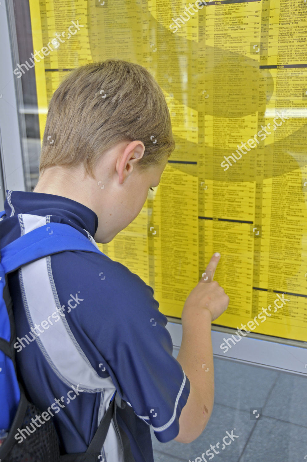 Model Released Boy 9 Studying Timetable Editorial Stock Photo - Stock ...