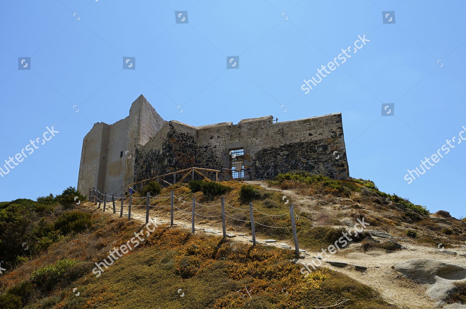 Ruins Fortezza Vecchia Fortress Capo Carbonara Editorial Stock Photo ...