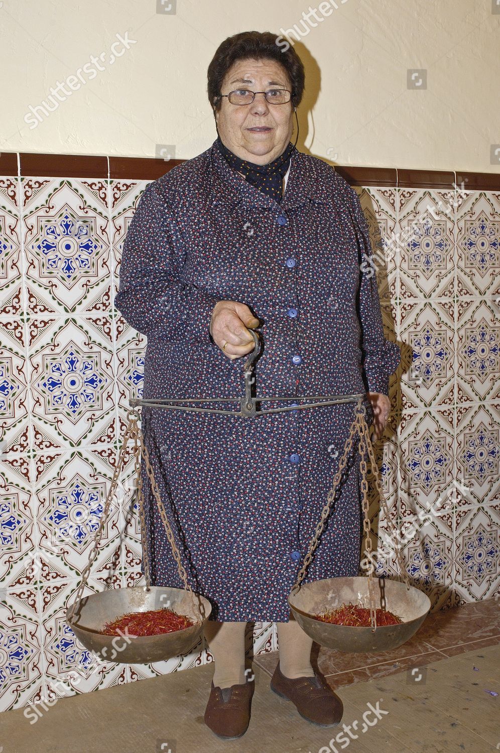 Traditional Weighing Saffron Roman Scale Villafranca Editorial Stock ...