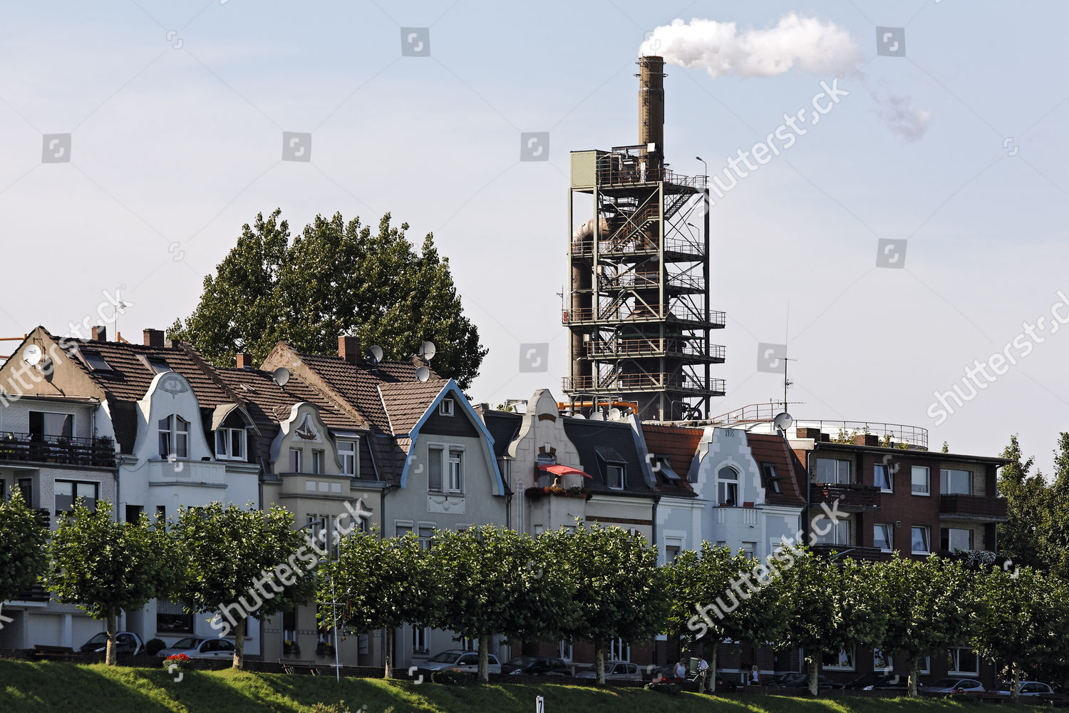 Beautiful Old Villas Along Rhine Front Editorial Stock Photo - Stock ...