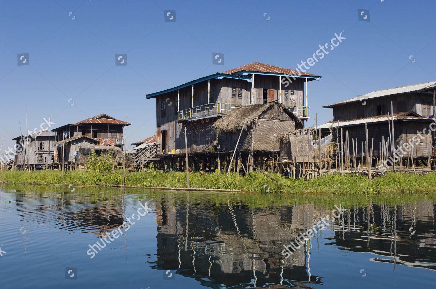 House On Stilts Lake Stilt Village Editorial Stock Photo - Stock Image ...