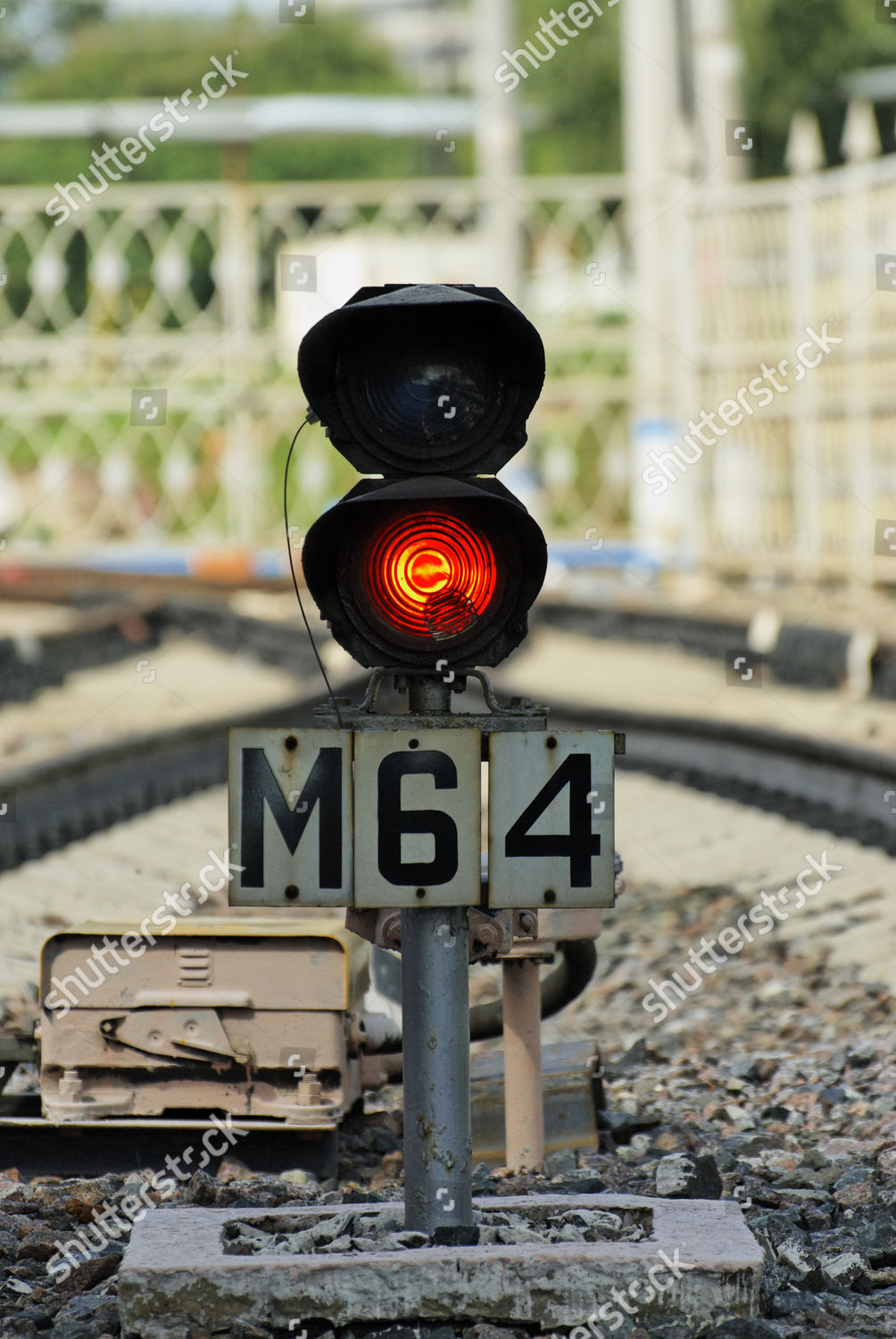 Red Light Railway Semaphore Editorial Stock Photo - Stock Image ...