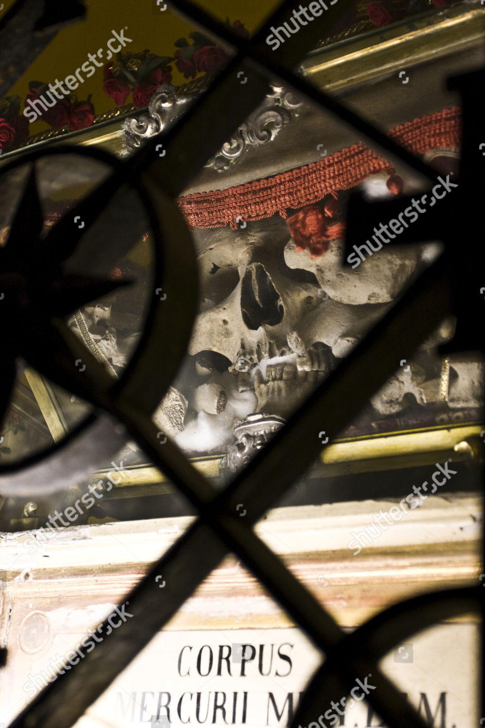 Saint Relics Skulls Bones Crypt Saint Editorial Stock Photo - Stock ...