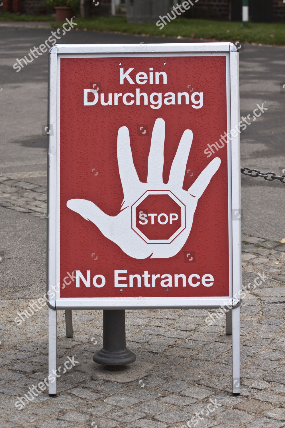 Standup Display Saying Kein Durchgang Stop Editorial Stock Photo - Stock Image | Shutterstock