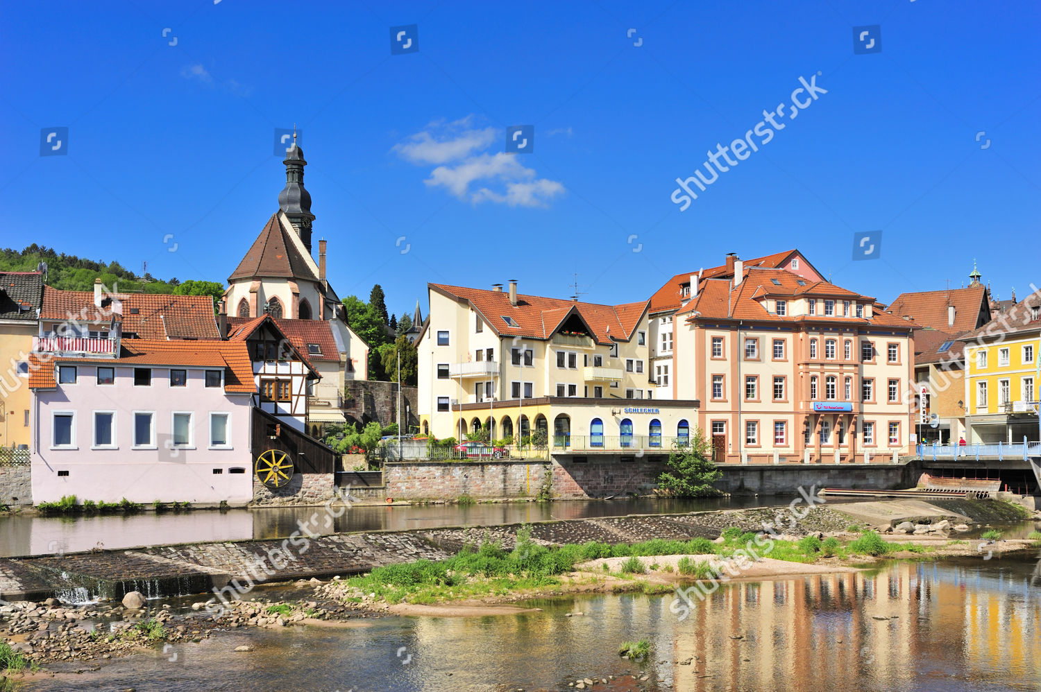 Overlooking River Murg Historic Centre Sankt Editorial Stock Photo ...