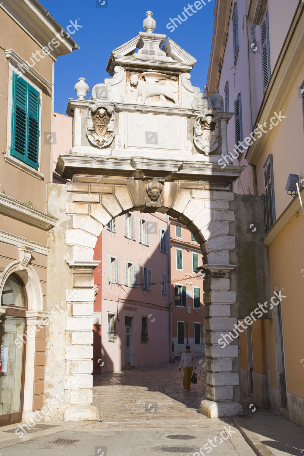 Balbis Arch Grisia Street Rovinj Istria Editorial Stock Photo - Stock ...
