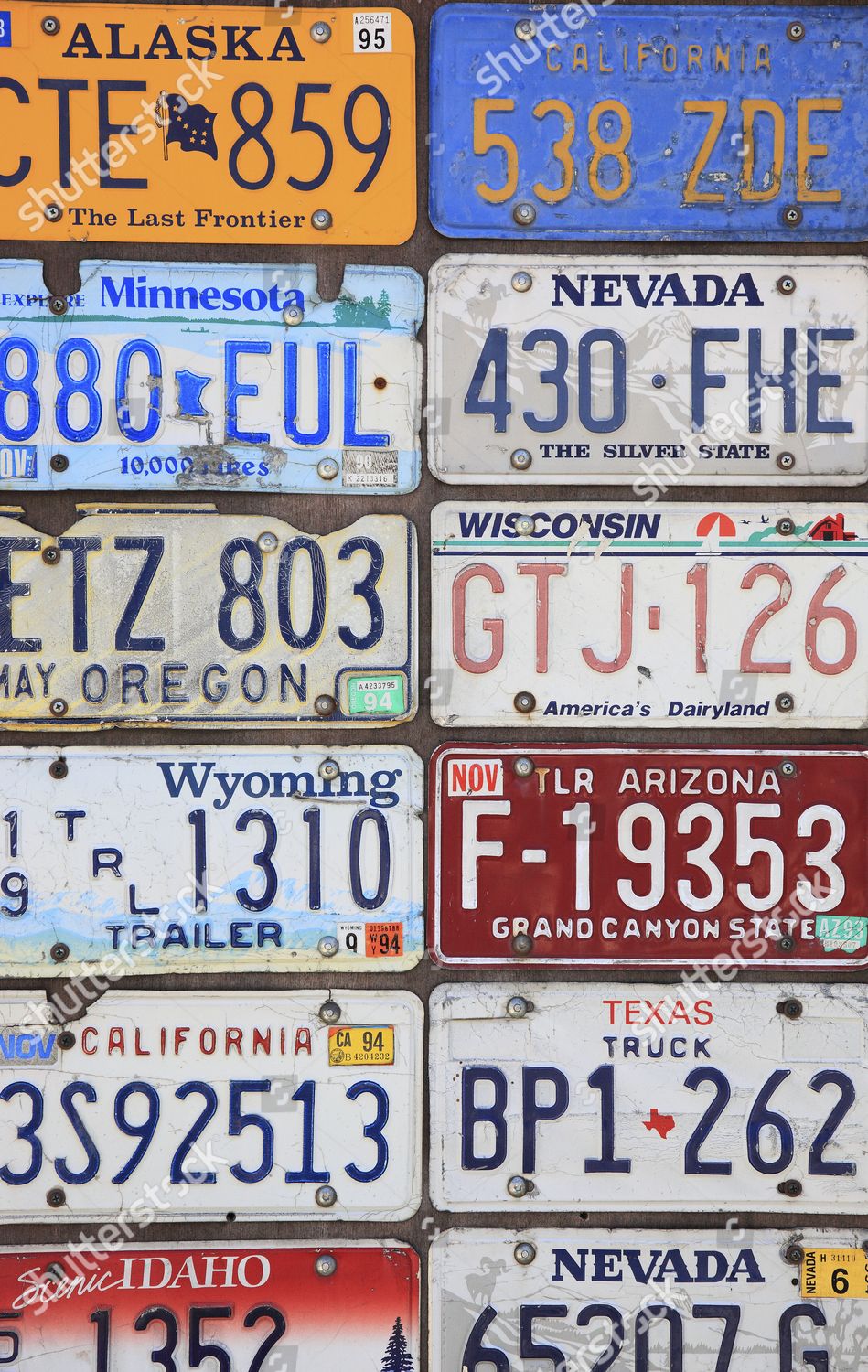 Various American Number Plates Editorial Stock Photo - Stock Image ...