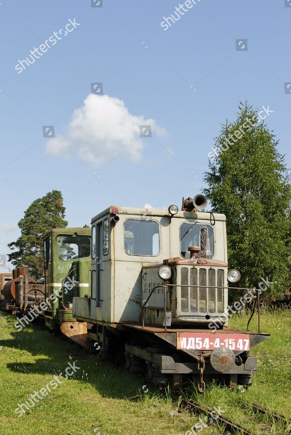 Small Gasoline Locomotive Md54 Narrowgauge Railroad Editorial Stock ...