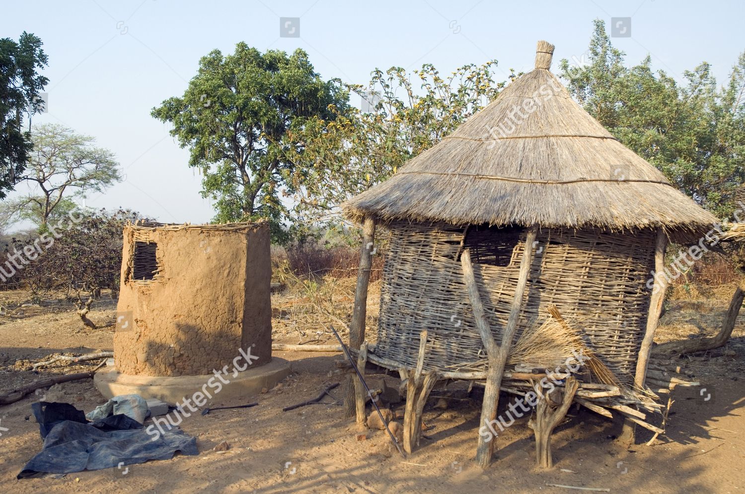 Traditional Grain Storage Facility On Smallholder Editorial Stock Photo ...