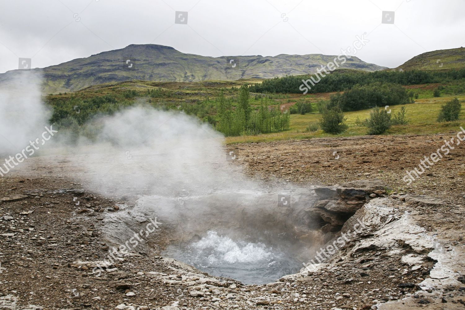 Hot Boiling Steaming Spring Geothermal Region Editorial Stock Photo ...