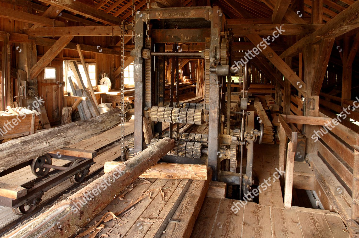 Old Sawmill About 1900 Ecomuseum Ungersheim Editorial Stock Photo ...