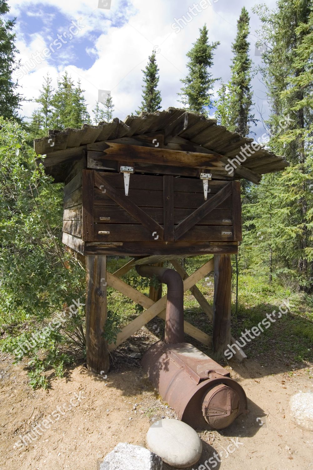 Indian Log Food Cache Protected Bears Editorial Stock Photo - Stock ...