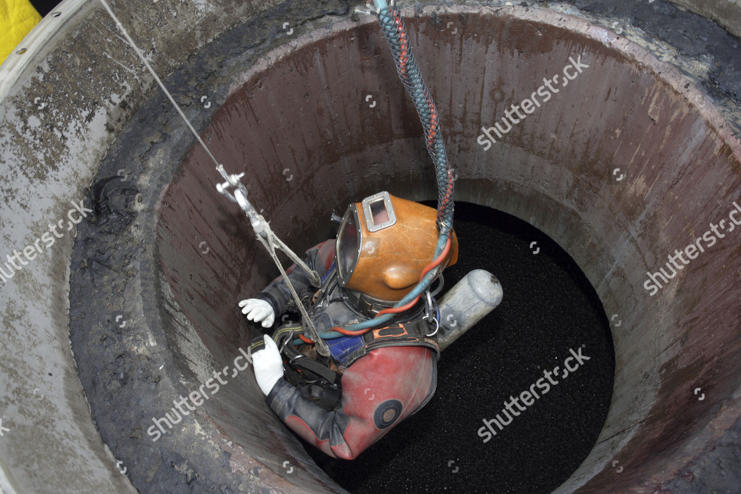 Sewage Treatment Plant Diver During Dive Editorial Stock Photo - Stock ...