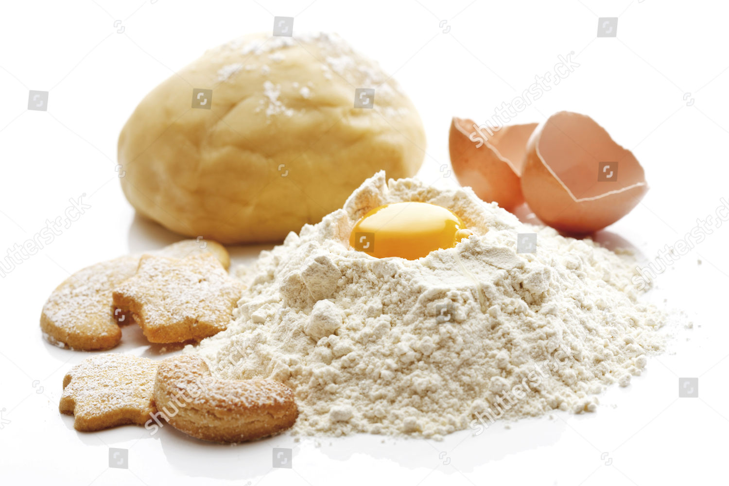 Baking Pile Flour Egg Short Pastry Editorial Stock Photo - Stock Image ...