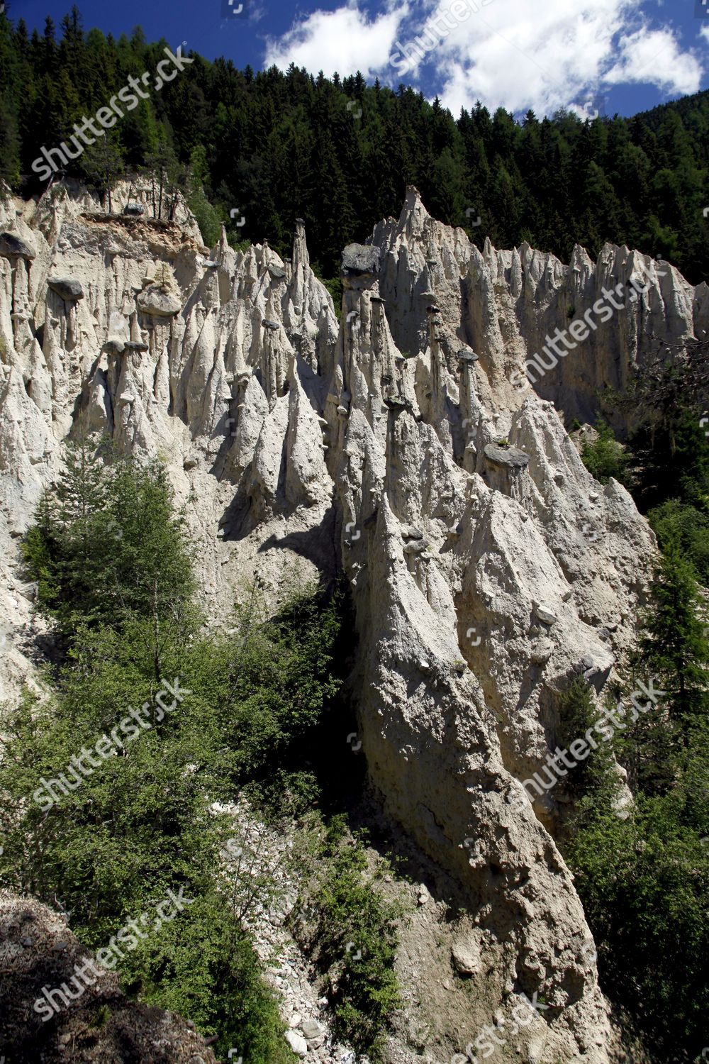 Earth Pyramids Percha Val Pusteria Alto Editorial Stock Photo - Stock ...