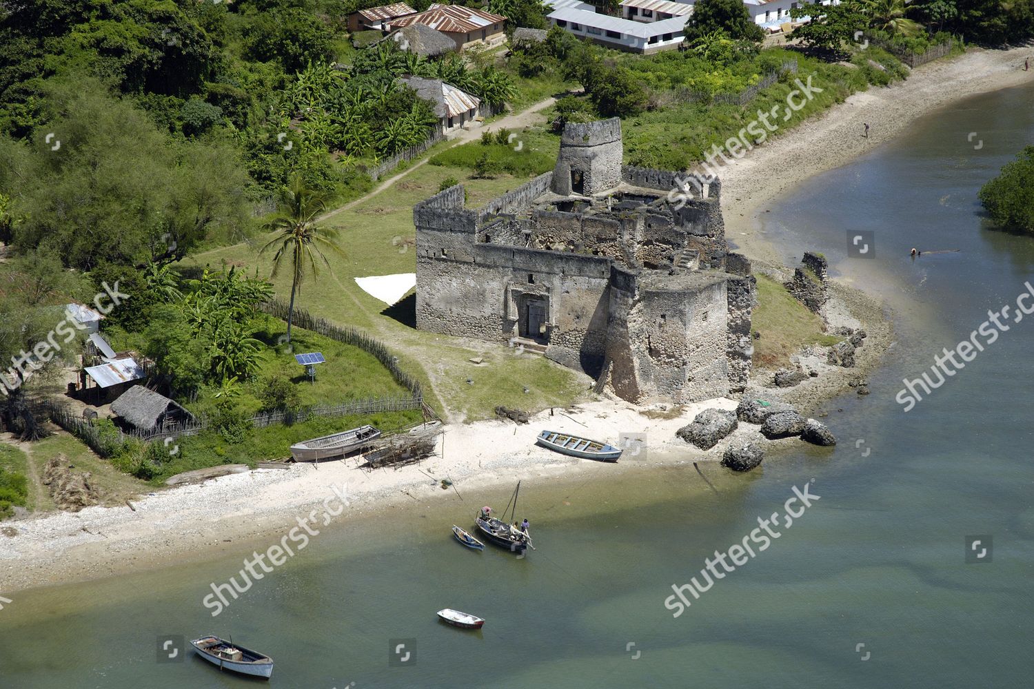 Aerial View Fort On Kilwa Kisiwani Editorial Stock Photo - Stock Image ...