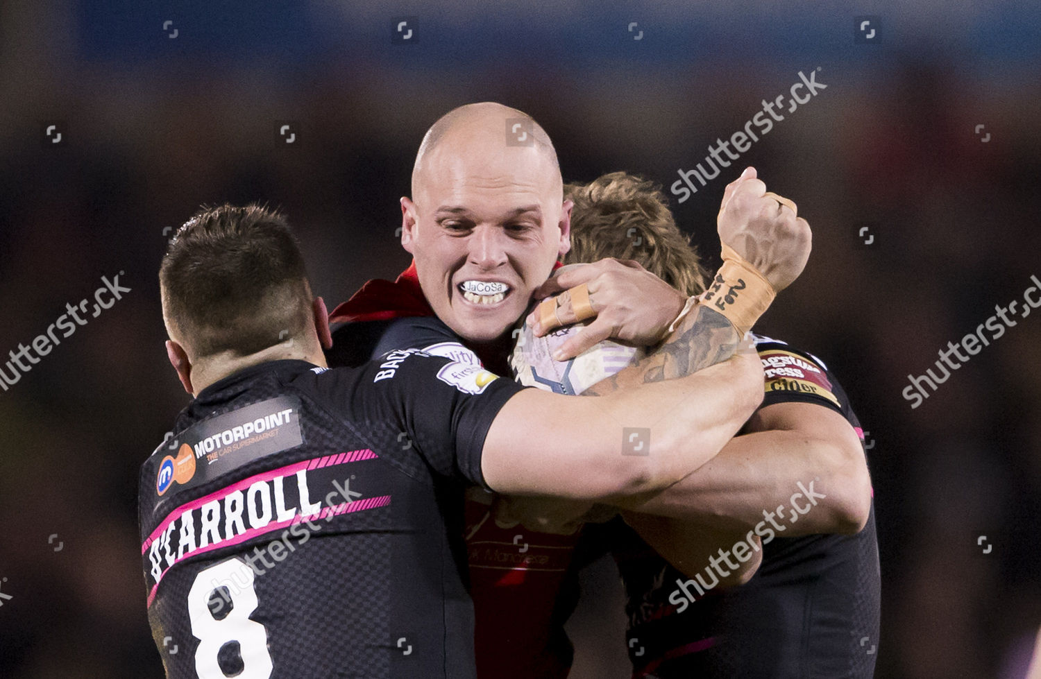 Salfords Cory Paterson Stackled By Widness Editorial Stock Photo ...