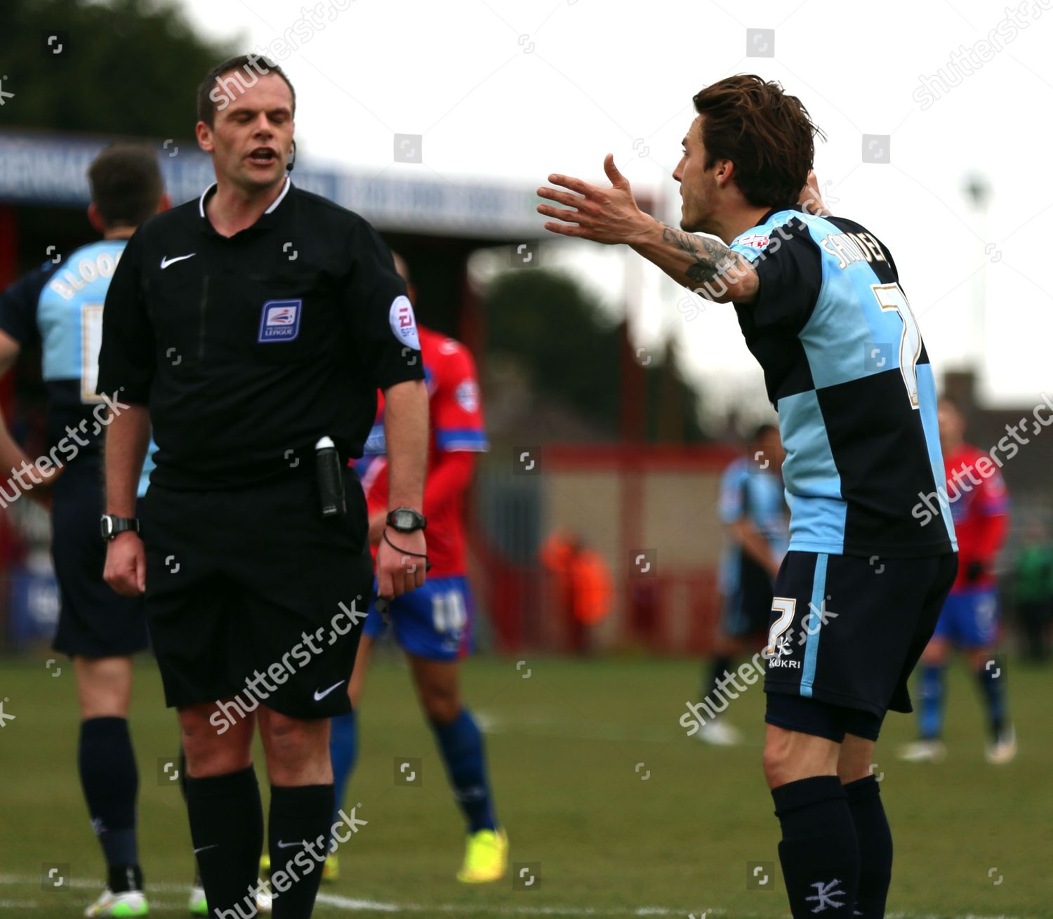 Sam Saunders Arguing Ref Over Handball Editorial Stock Photo - Stock ...