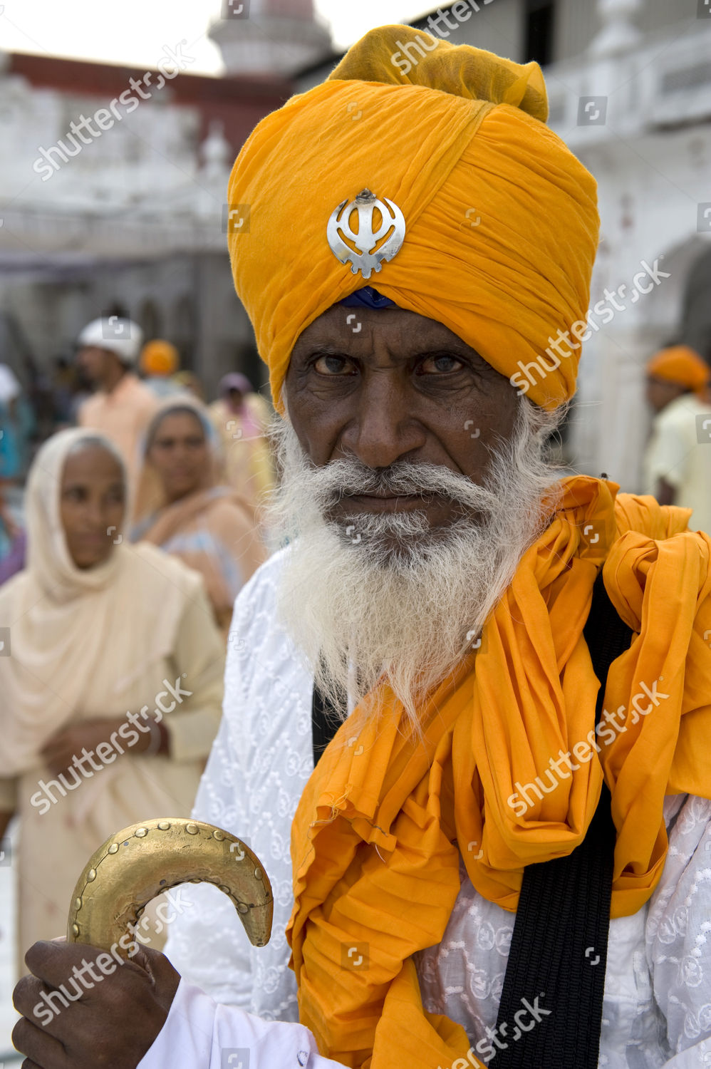 Sikhism Believer Sikh Orange Turban Khanda Editorial Stock Photo ...