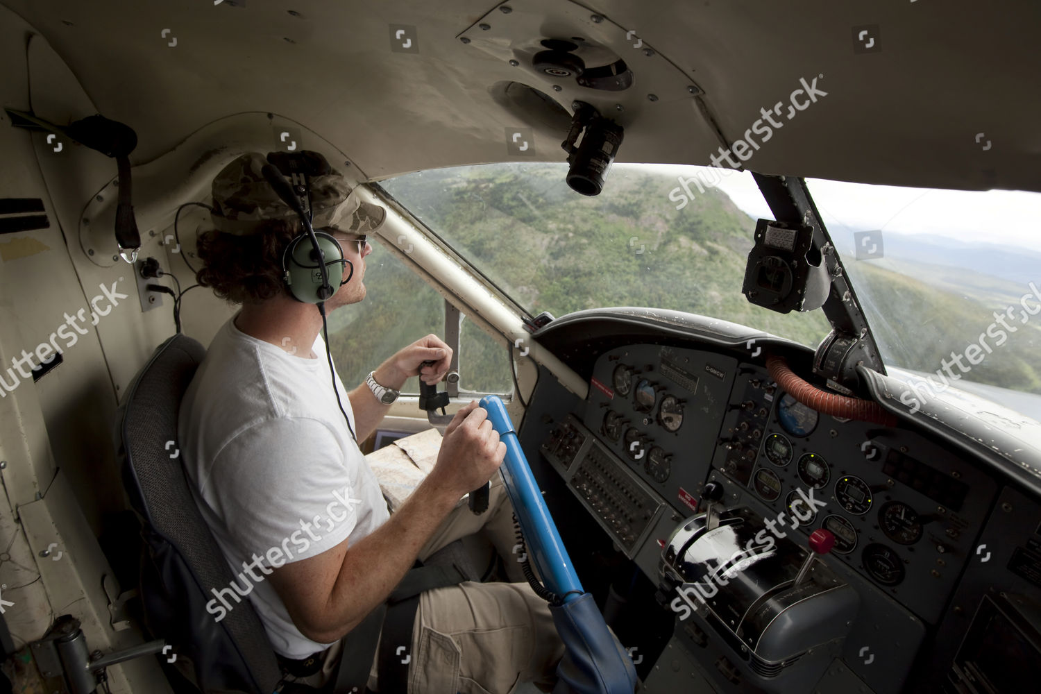 Model Released Pilot Cockpit Bush Plane Editorial Stock Photo - Stock ...