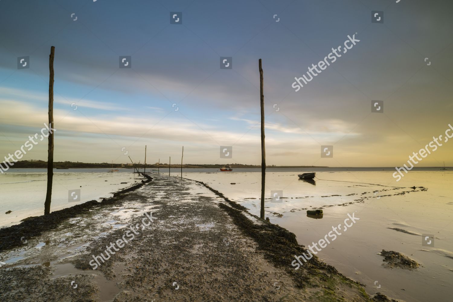 View Causeway Slipway Sunrise Harty Ferry Editorial Stock Photo - Stock ...