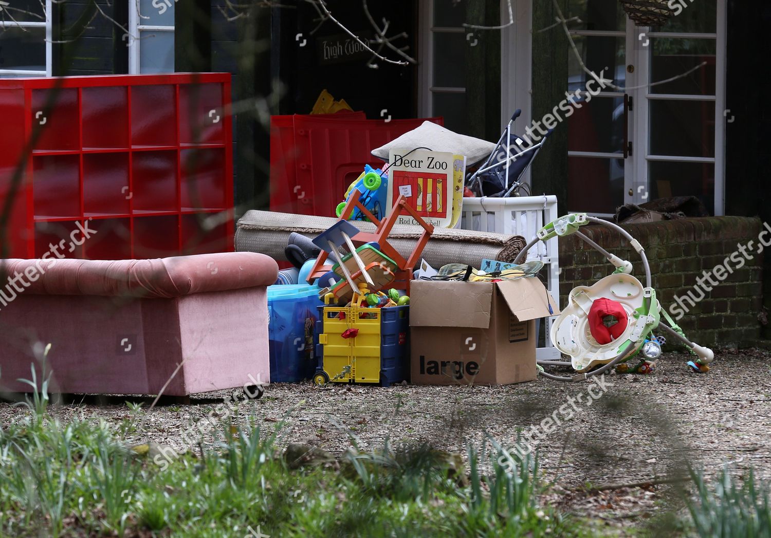 Pile Possessions Outside House Editorial Stock Photo - Stock Image ...