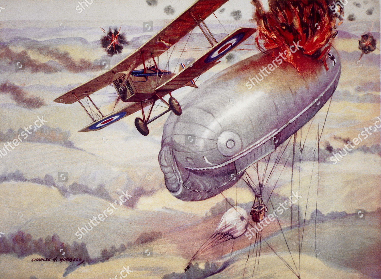 American Pilot Major George Vaughn Destroying Editorial Stock Photo ...