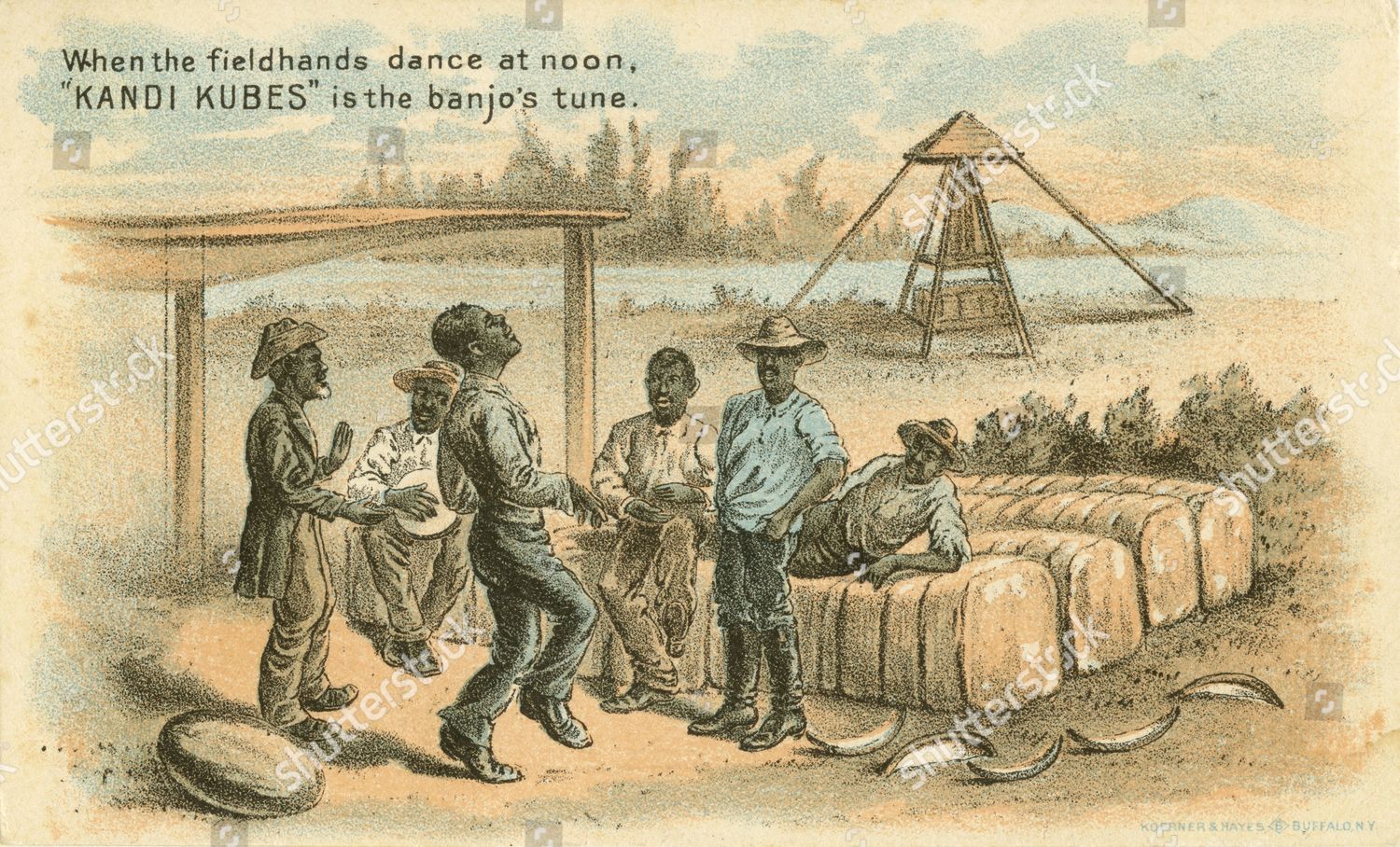 Africanamerican Men Dancing Singing Banjo Candy Editorial Stock Photo ...