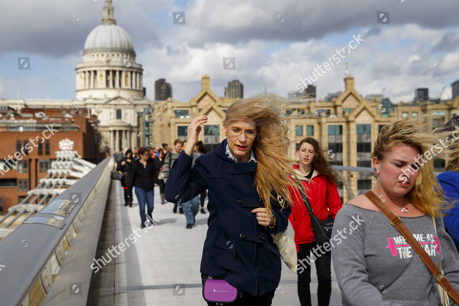 People Walking Against Strong Wind On Editorial Stock Photo - Stock ...