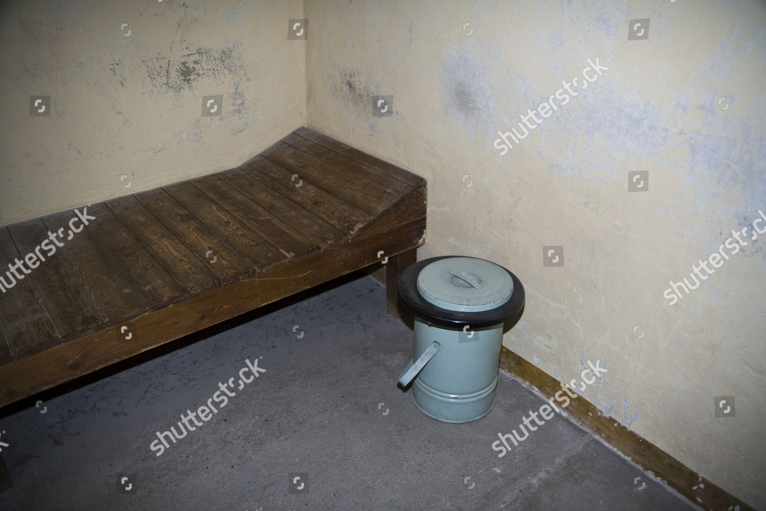 Cot Toilet Bucket Windowless Cell Solitary Editorial Stock Photo ...
